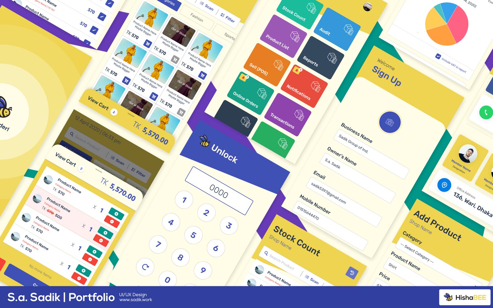 HishaBEE Business Manager - Ui/UX - S.a. Sadik | Portfolio